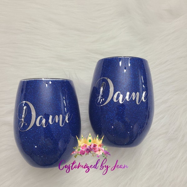 Glitter Wine Glasses Etsy