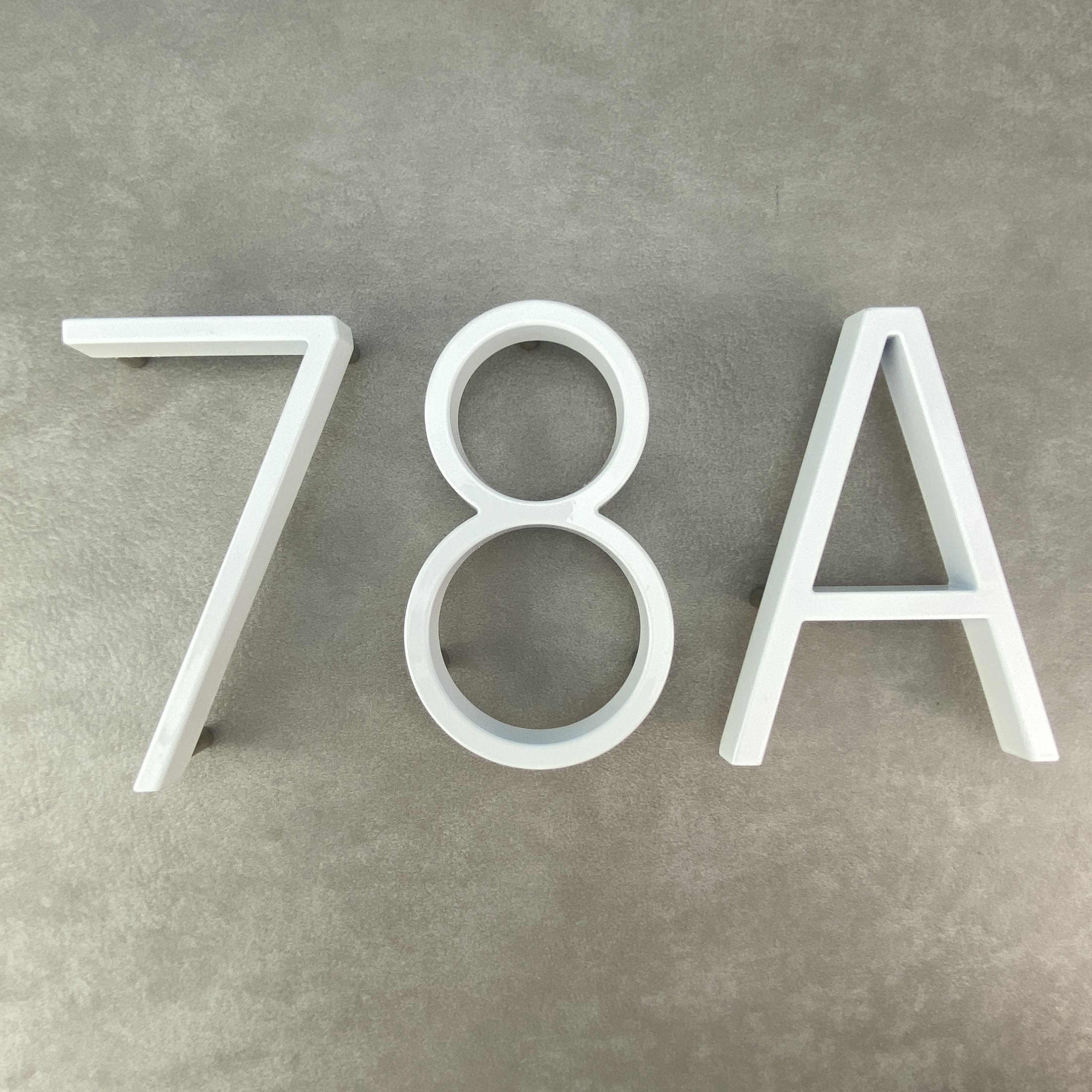 House Numbers Modern House Number Sign in White Colour With - Etsy