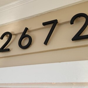 6 Inch Floating House Number Metal Modern Anti-rust House Address ...