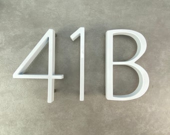 House Numbers Modern House Number Sign in White Colour With - Etsy