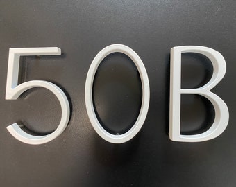 House Numbers Modern House Number Sign in White Colour With - Etsy