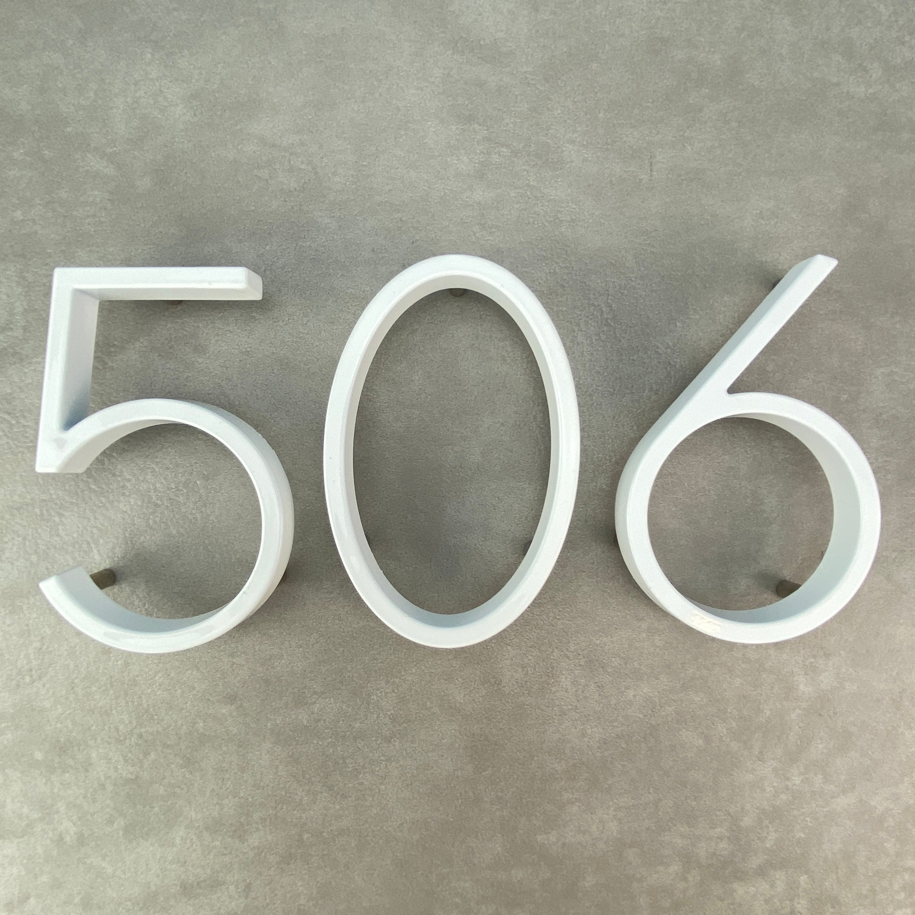 House Numbers Modern House Number Sign in White Colour With - Etsy