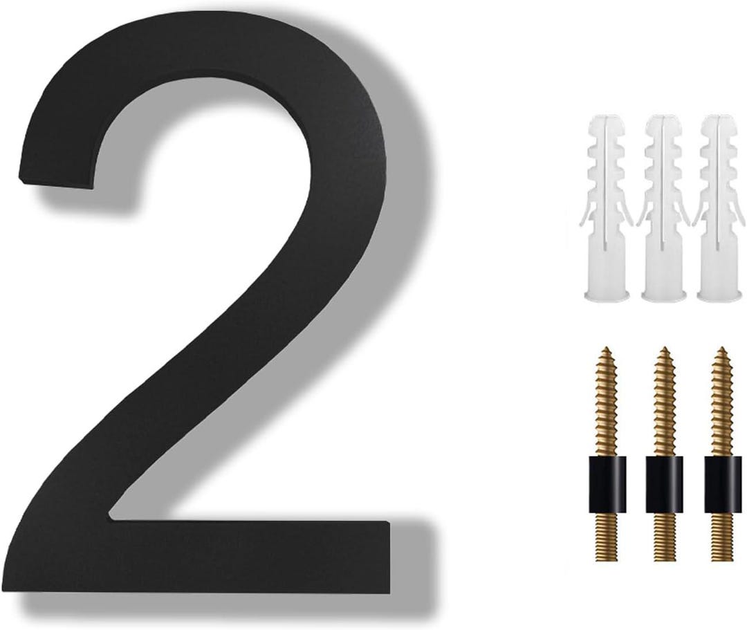 8 Inch House Numbers for Outside – Modern House Numbers – 8 Inch ...