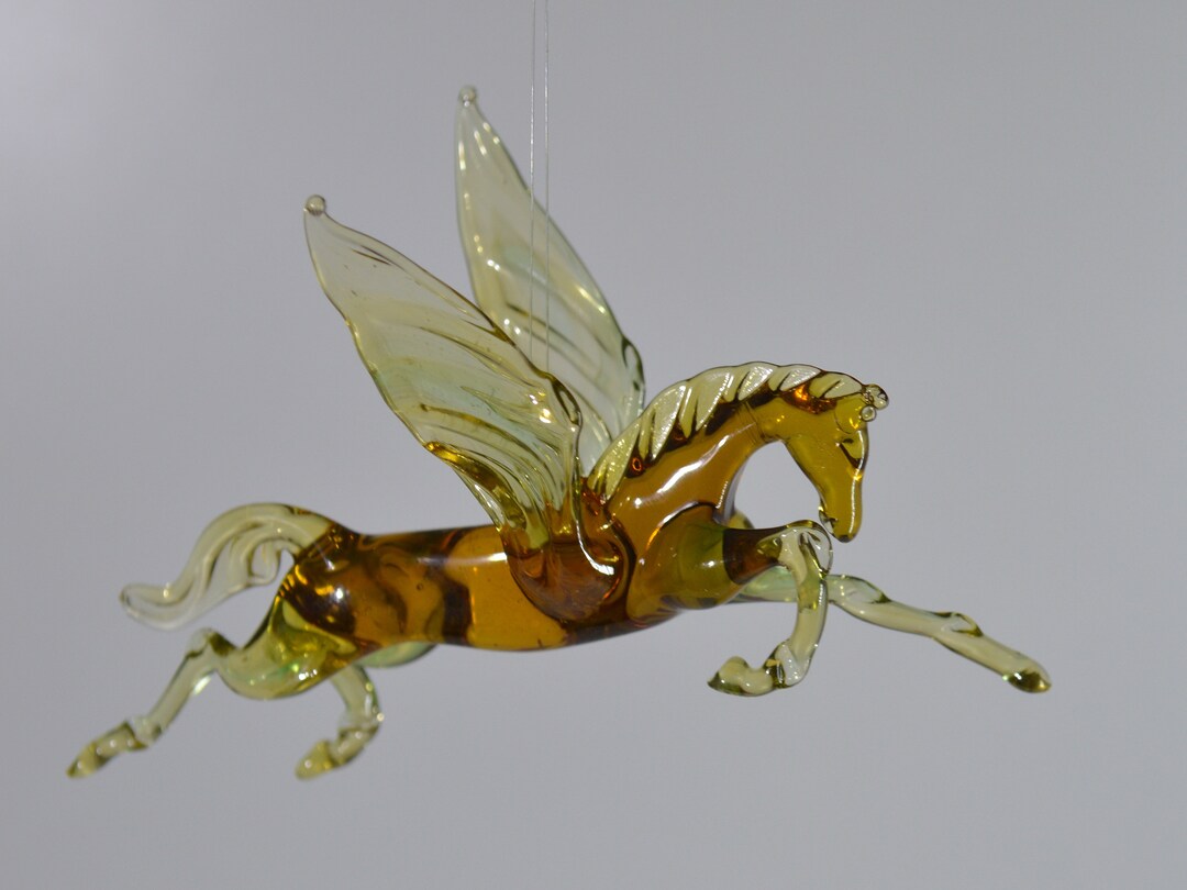 Pegasus, Glass Figure, Handmade, Glass Animals, Murano Glass, Hanging ...