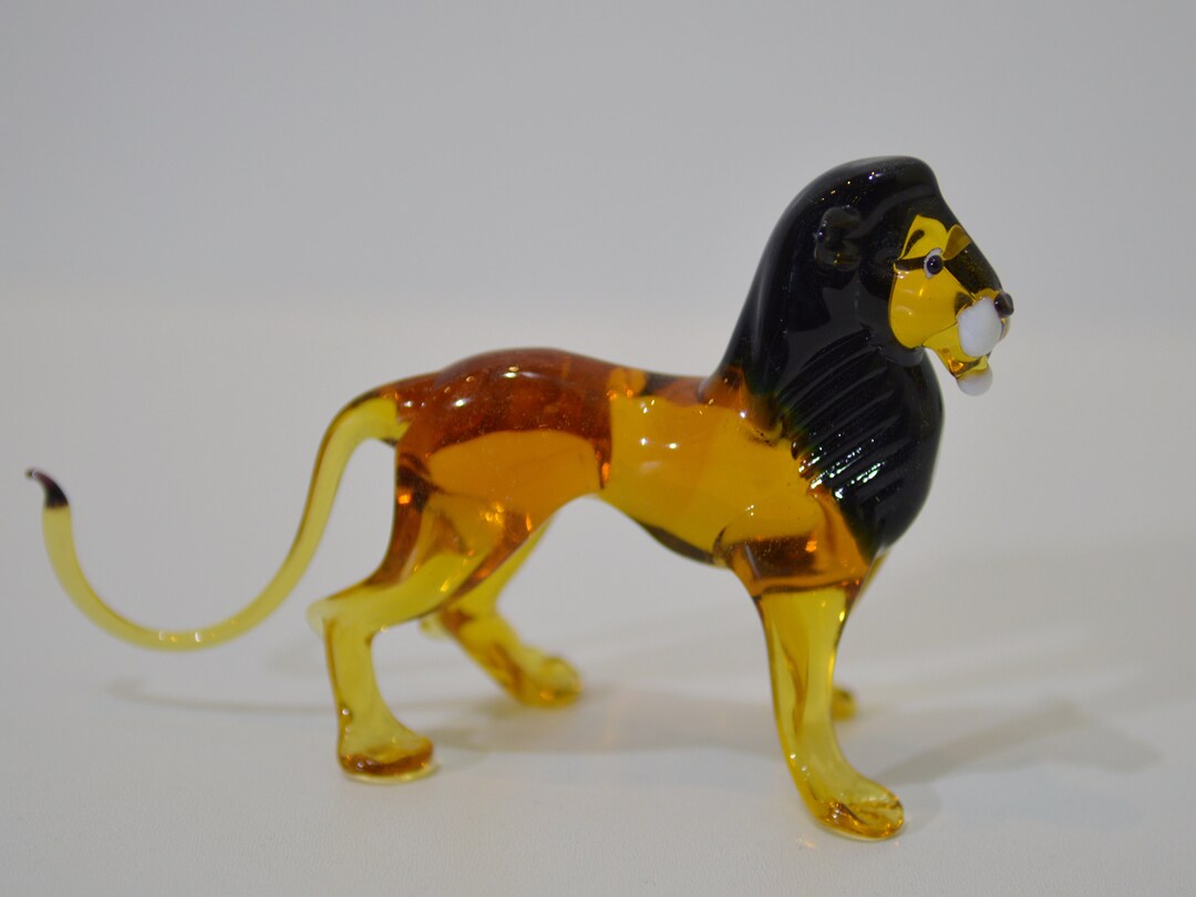 Lion, Lion, Glass Figure, Handmade, Glass Animals, Murano Glass - Etsy