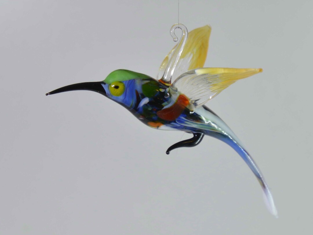 Hummingbird, Hummingbird, Glass Figure, Handmade, Glass Animals, Murano ...
