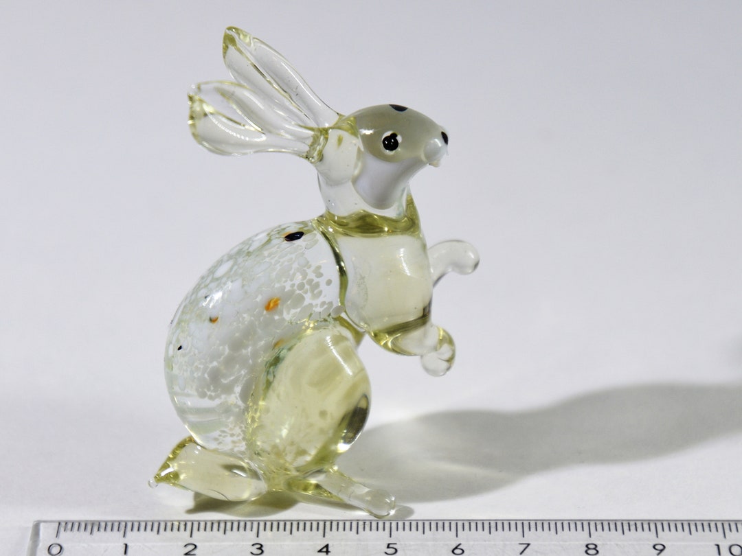 Rabbit Rabbit Rabbit Glass Figure Handmade Glass Animals - Etsy
