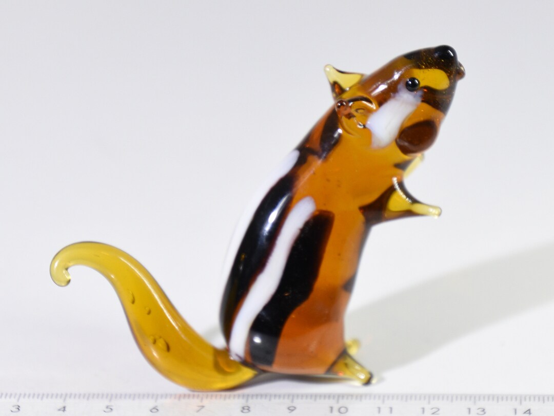 Chipmunk, Chipmunk, Glass Figure, Handmade, Glass Animals, Murano Glass ...