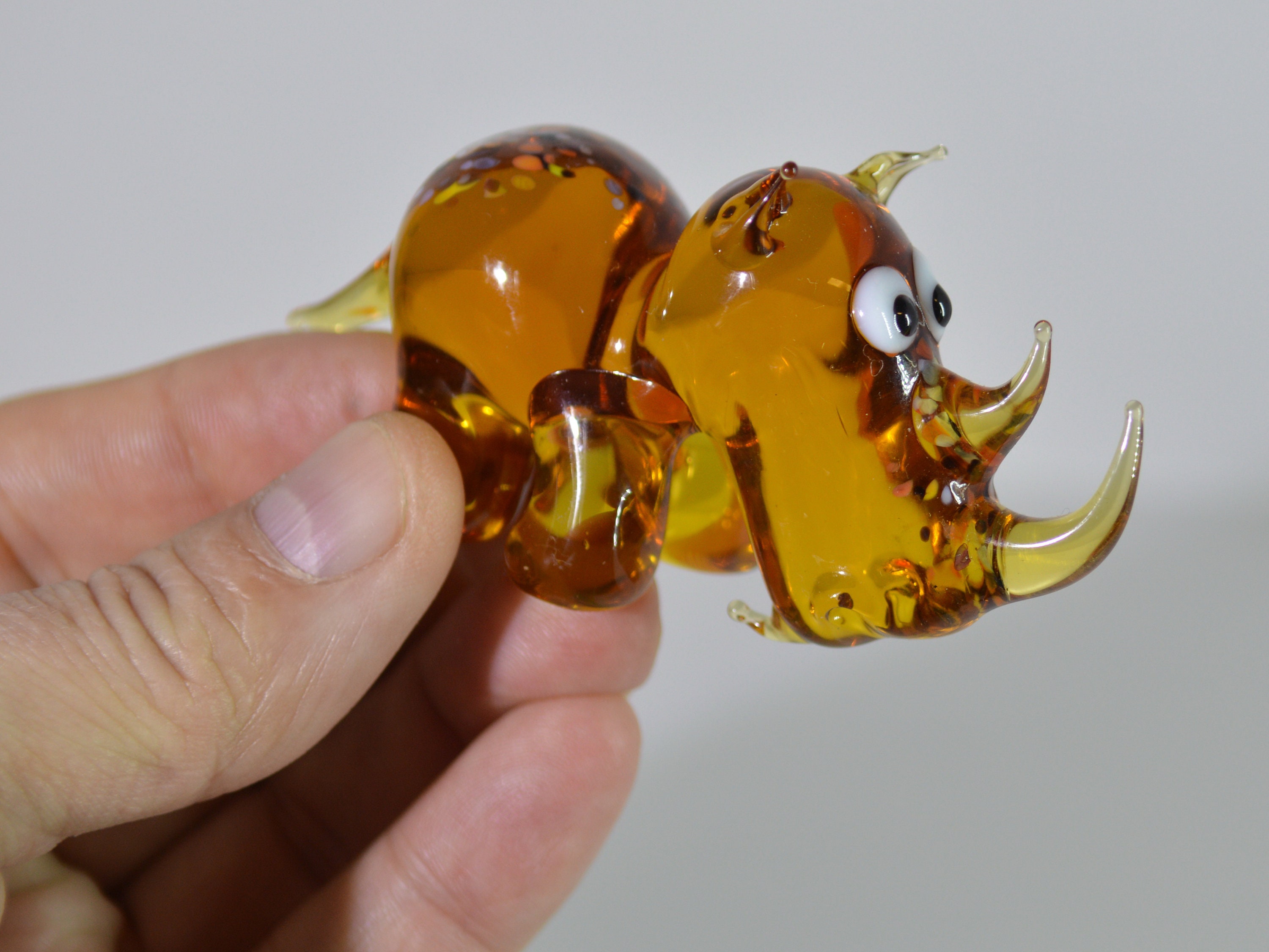 Rhino Rhino Glass Figure Handmade Glass Animals Murano - Etsy UK