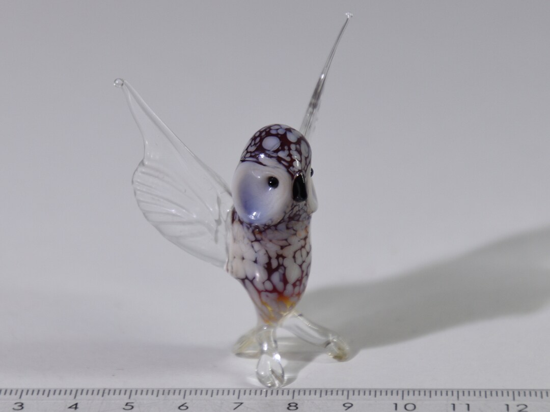 Owl, Owl, Glass Figure, Handmade, Glass Animals, Murano Glass - Etsy