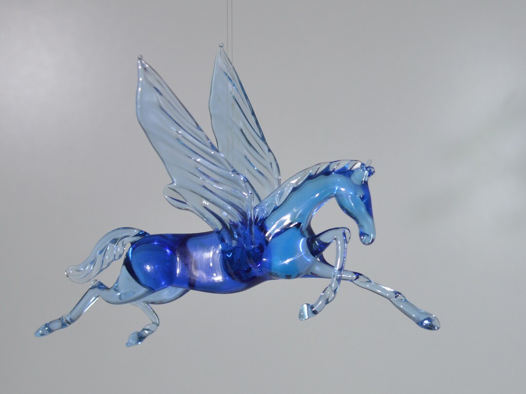 Pegasus, Glass Figure, Handmade, Glass Animals, Murano Glass, Hanging ...