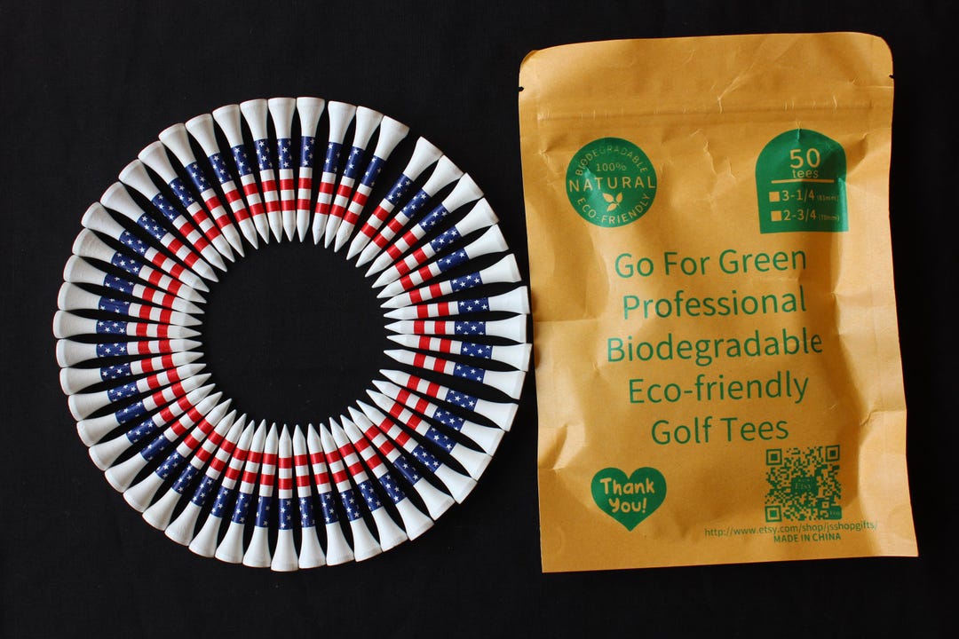 National Patriotic Flag Bamboo Golf Tees - 3 1/4 Inch - 50 Tees ...