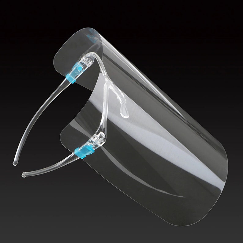 50pcs Face Shield With Glasses Frame Clear Face Shield Etsy