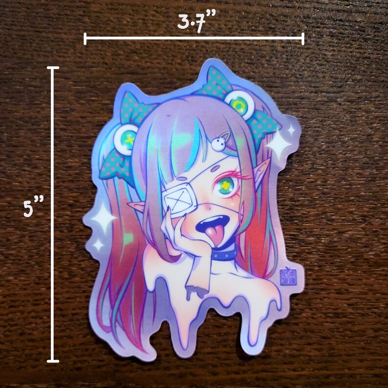 Melty-chan Die-cut Vaporwave Vinyl Sticker MEDIUM - Etsy