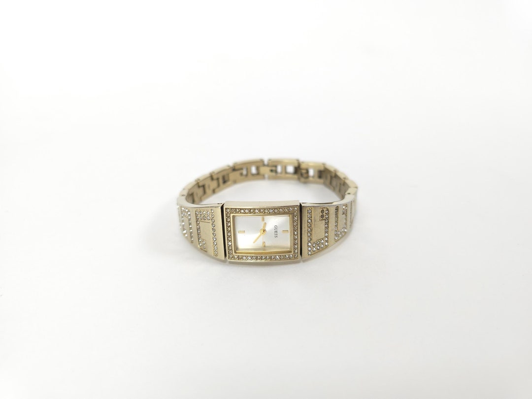 Vintage 90s Gold Glitter Guess Watch 90s Retro Wristwatch Gold Glitter ...