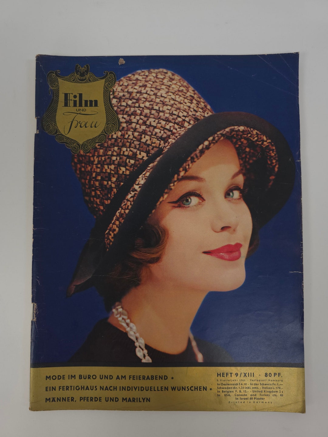 Vintage 1961 Original Film and Woman Fashion Magazine Issue 9/X ...