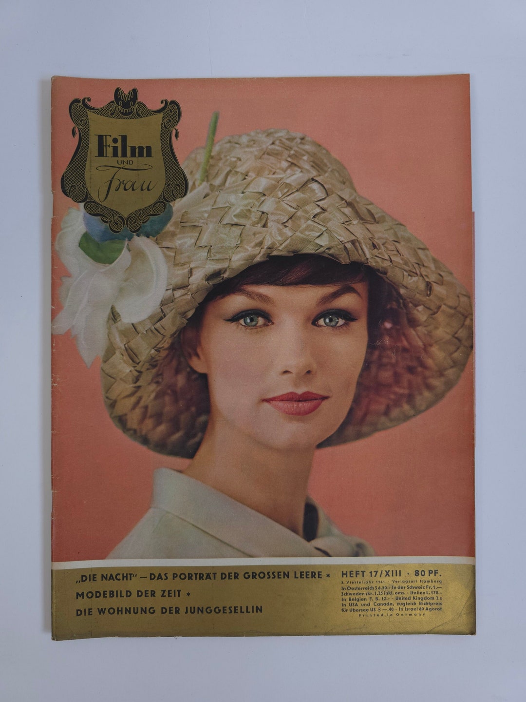 Vintage 1961 Original Film and Woman Fashion Magazine Issue 17/X ...