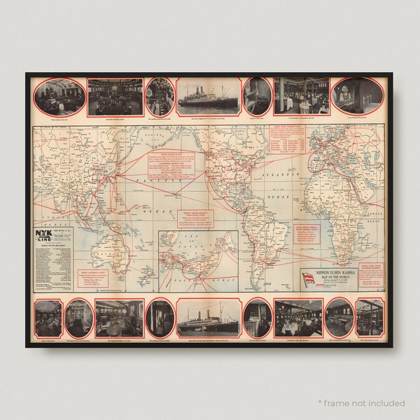 20th Century World Map - Etsy