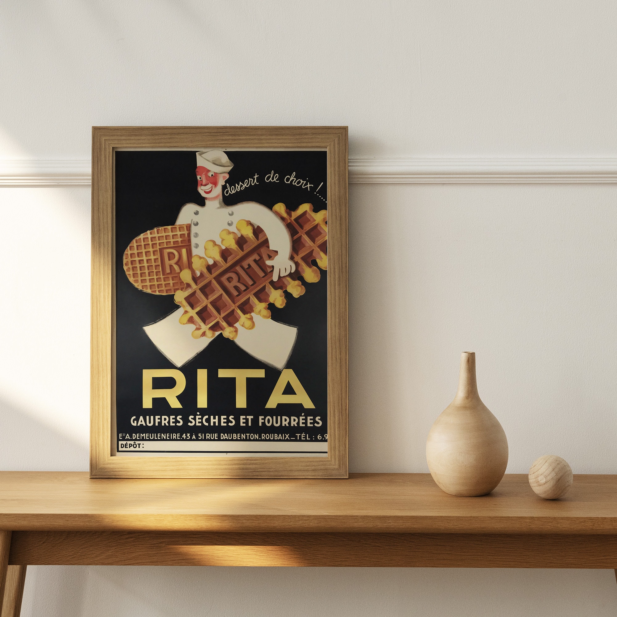 Rita Vintage Poster, French Food Retro Print, French Food Antique Print ...