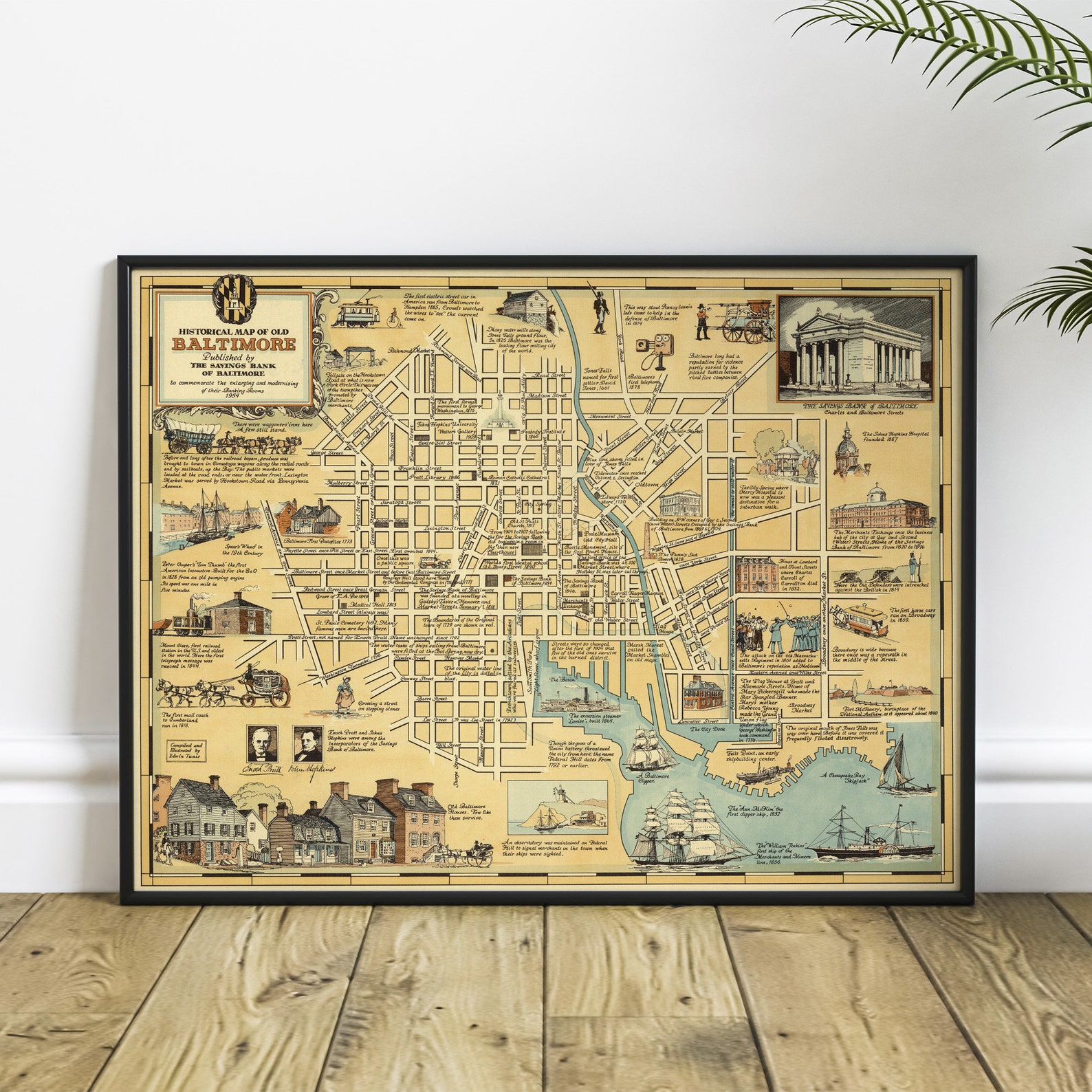1897 Historical Map of Old Baltimore Antique Map of - Etsy