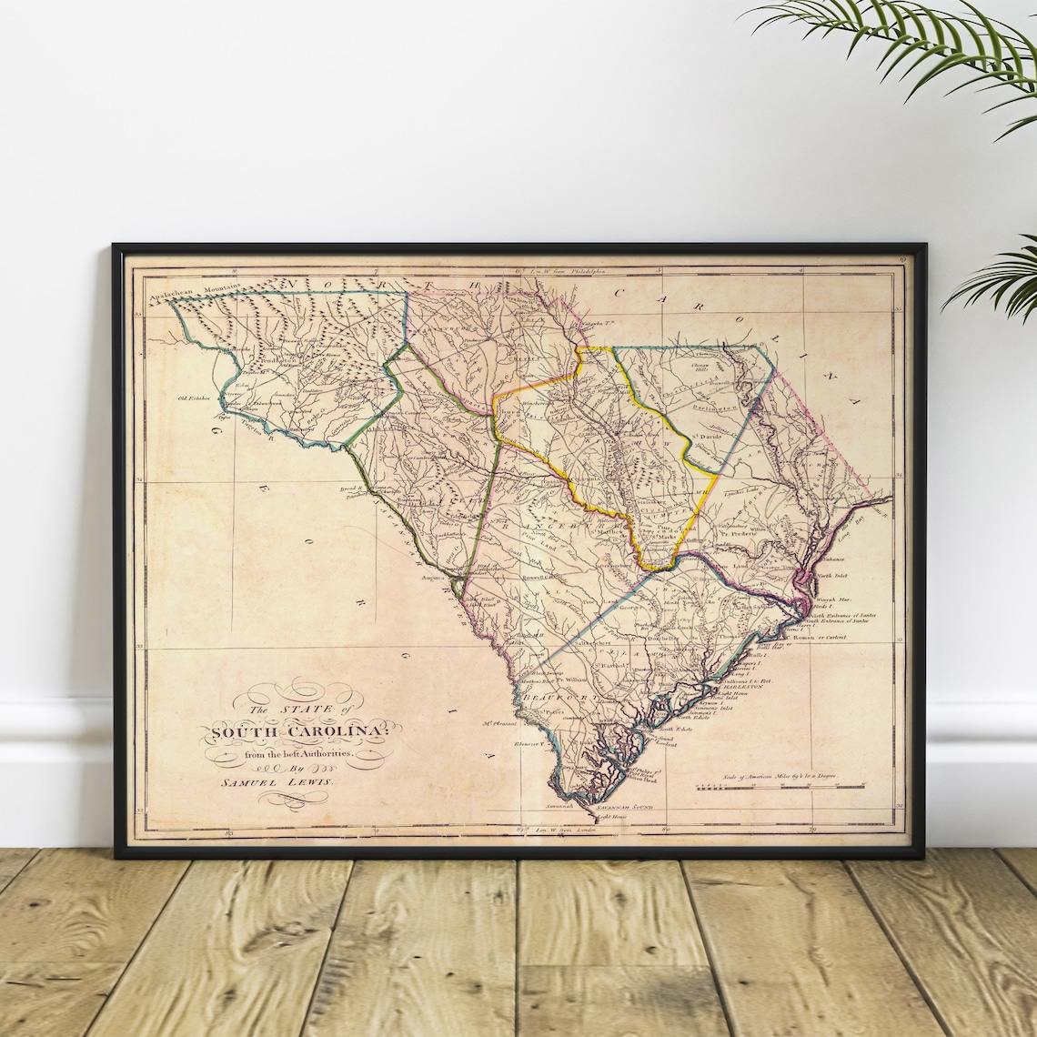 1818 Map of South Carolina Historical Map of South Carolina - Etsy