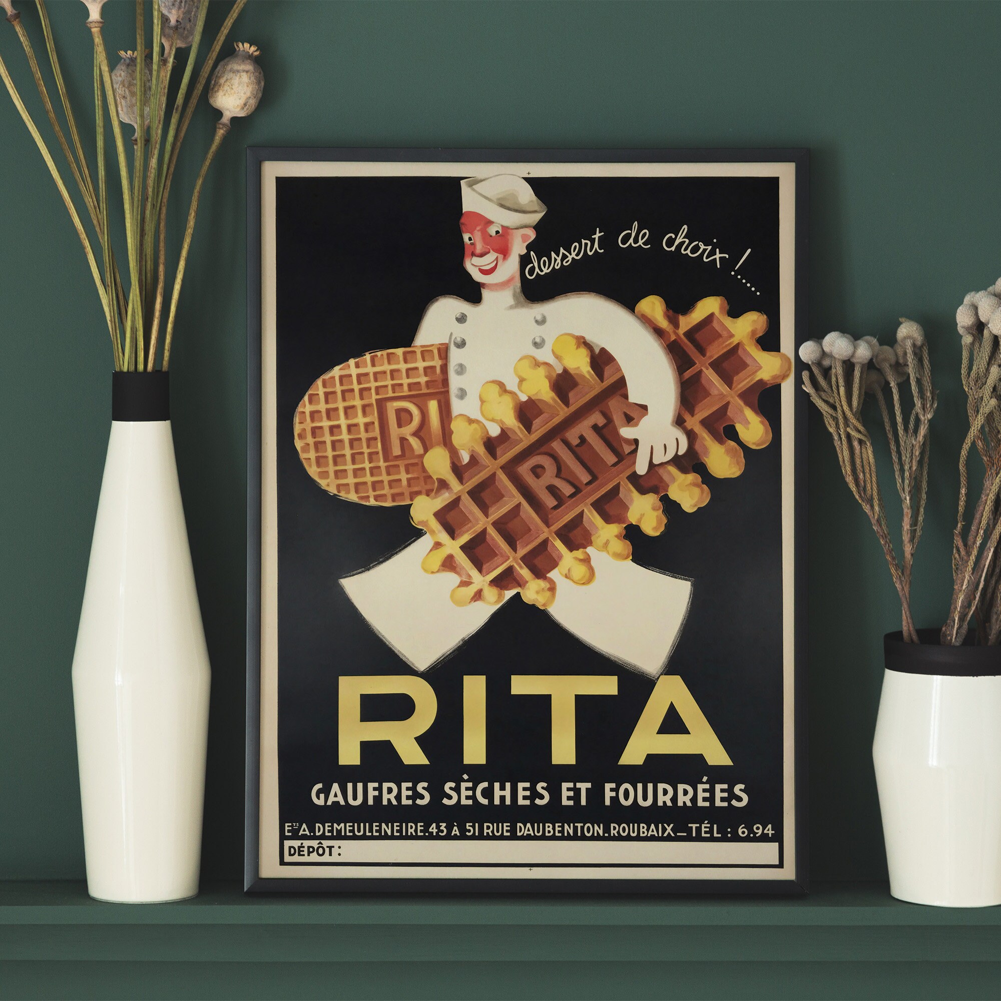 Rita Vintage Poster, French Food Retro Print, French Food Antique Print ...