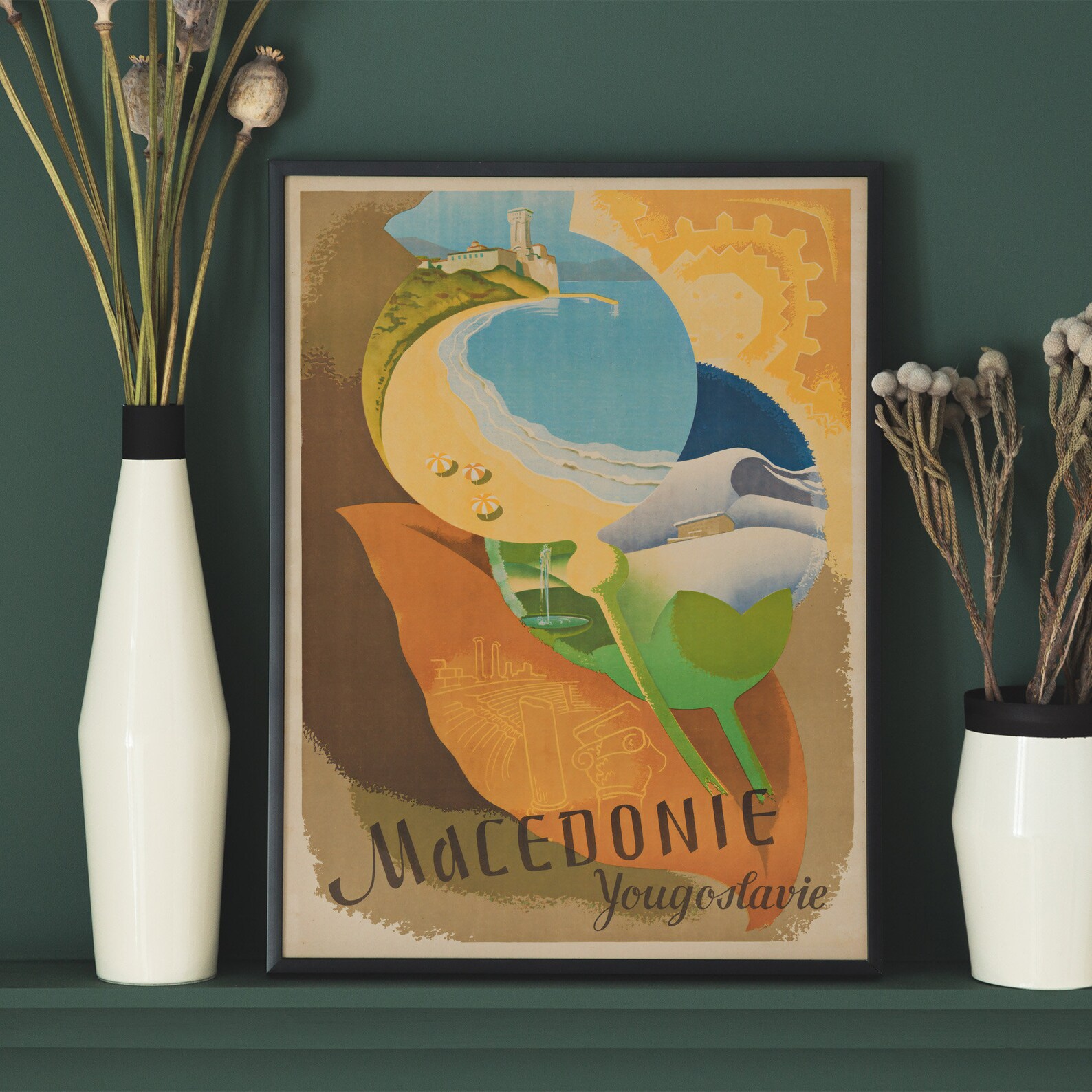 Macedonia Vintage Poster Macedonia Retro Print Vintage - Etsy