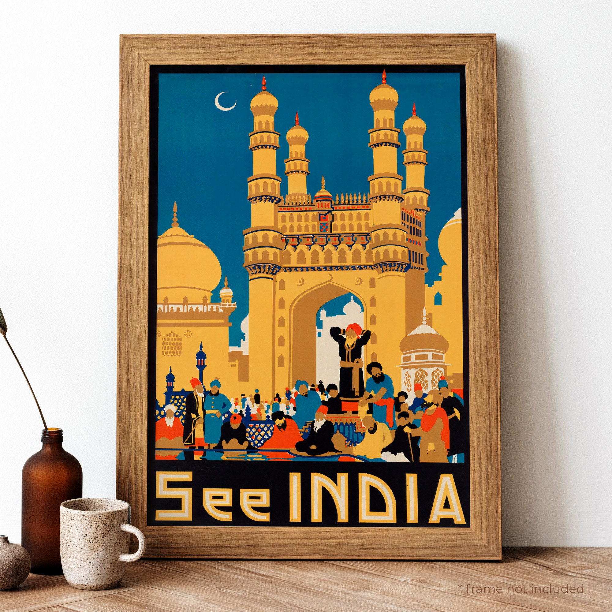 India Vintage Poster India Retro Print Vintage Indian Travel - Etsy UK