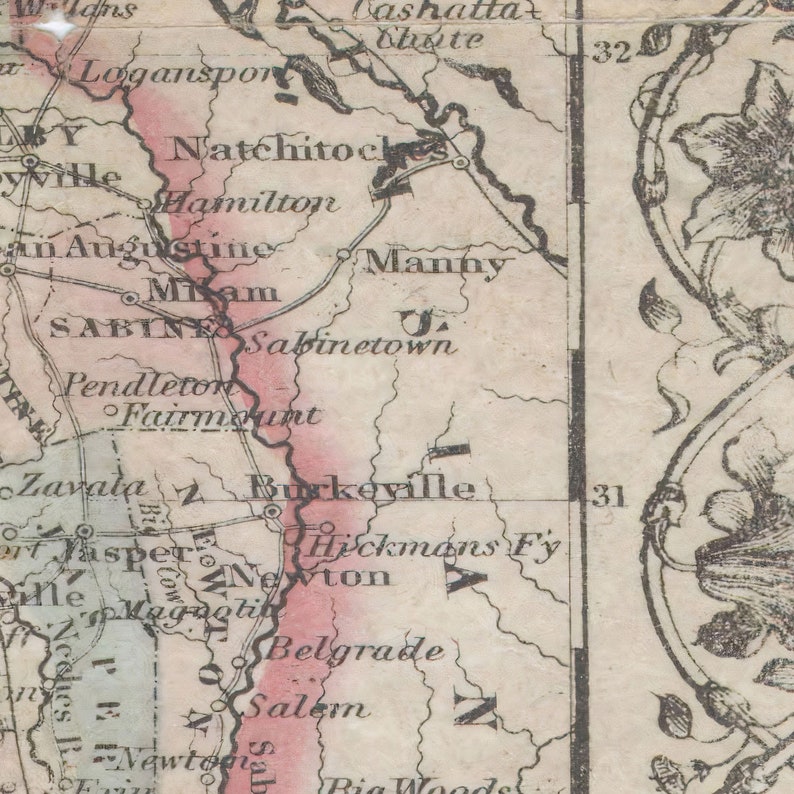 1870 Pocket Map of Texas, Historical Map of Texas, Antique Map of Texas ...