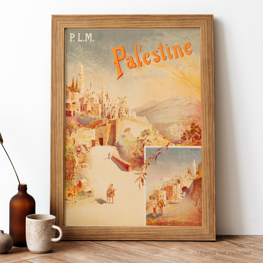 Palestine Vintage Poster, Palestine Retro Print, Vintage Palestinian ...