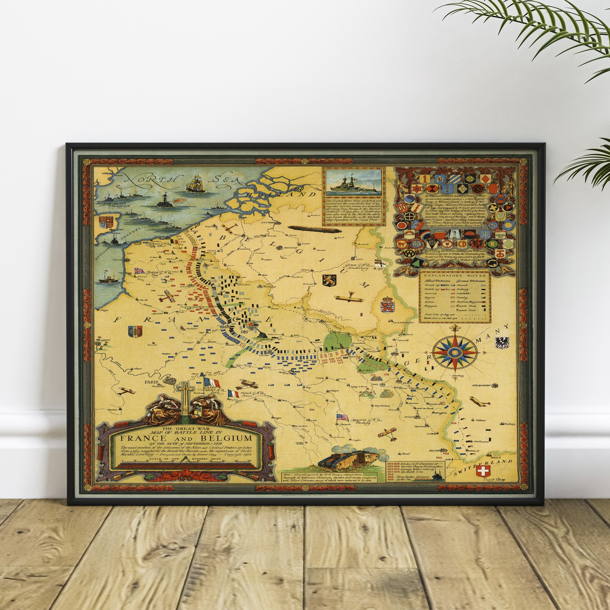 1926 the Great War Map World War Vintage Map World War - Etsy