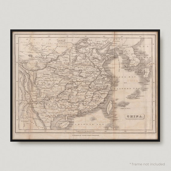 1836 Historical Map of China Antique Map of China Old Map of - Etsy