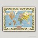 1956 World Map 20th Century Antique Map of the World Old Map - Etsy