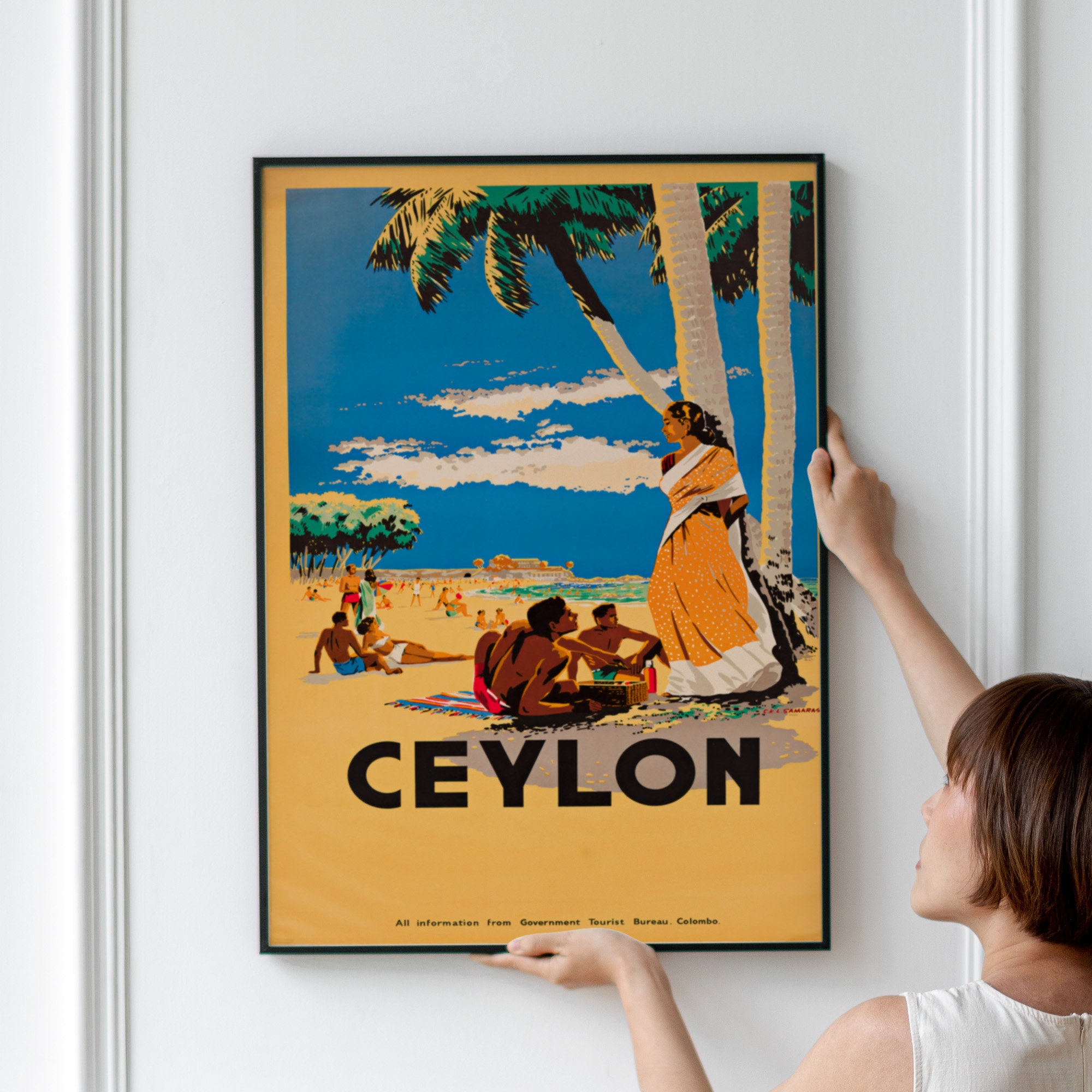 Ceylon Vintage Poster Ceylon Retro Print Vintage British - Etsy