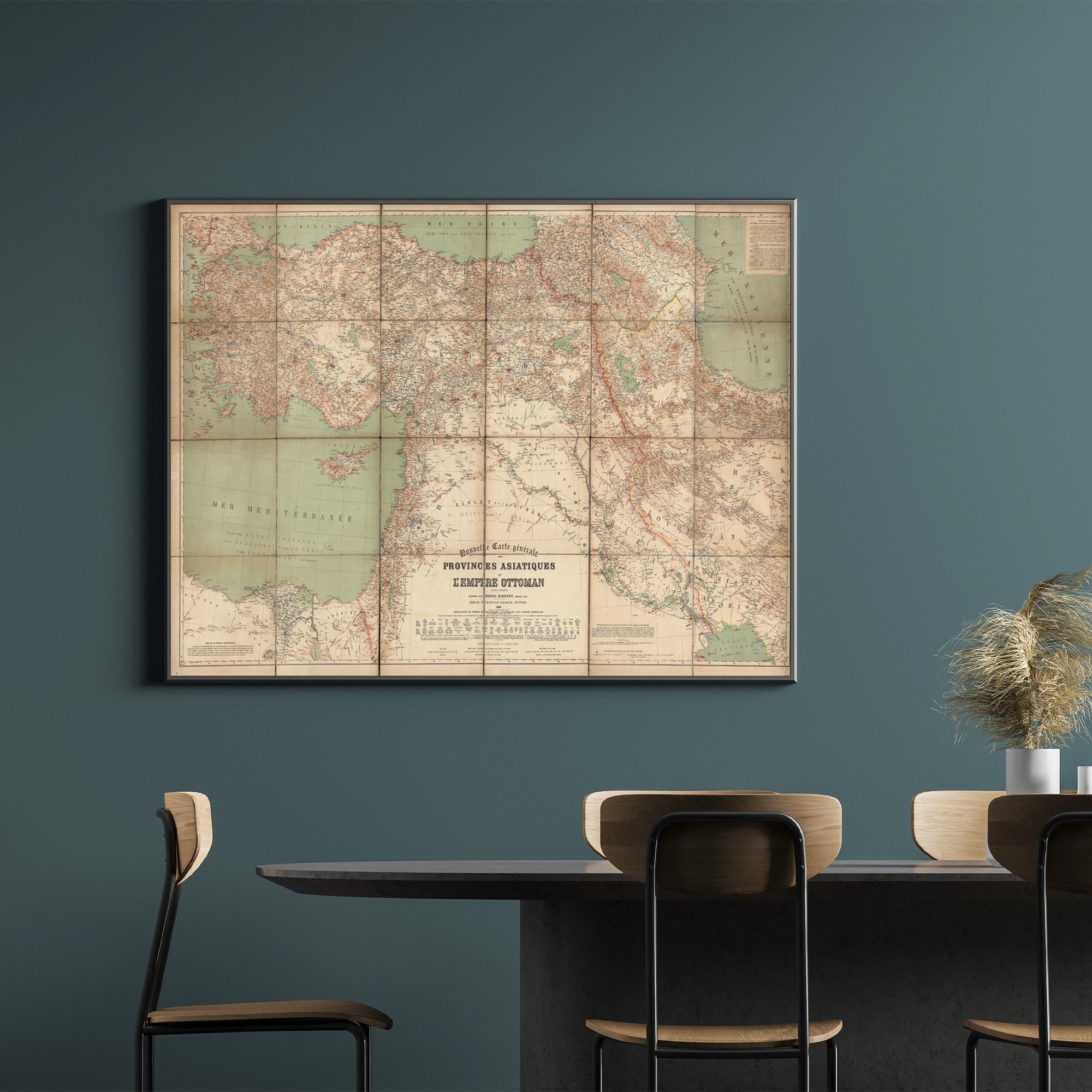 1917 Map of Asian Provinces of the Ottoman Empire Antique Map - Etsy