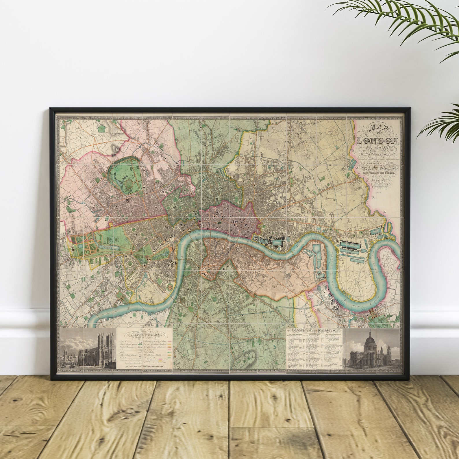 1835 Map of London Antique Map of London Old Historical Map - Etsy