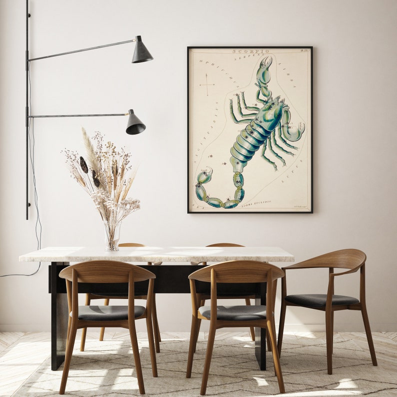 1831 Astronomical Chart of the Scorpio Map Scorpio Zodiac - Etsy