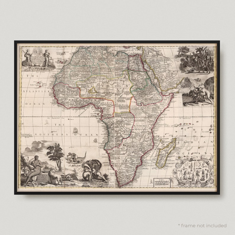 1711 Africa 18th Century Antique Map of Africa Old Map of - Etsy UK