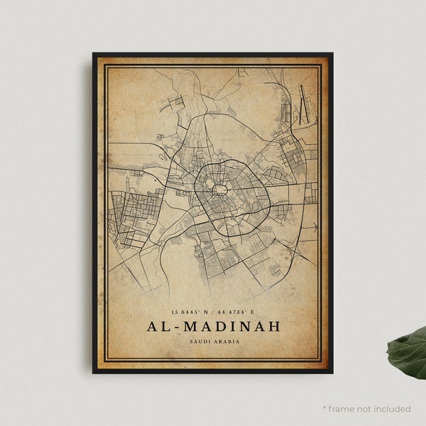 Antique Map of Saudi - Etsy