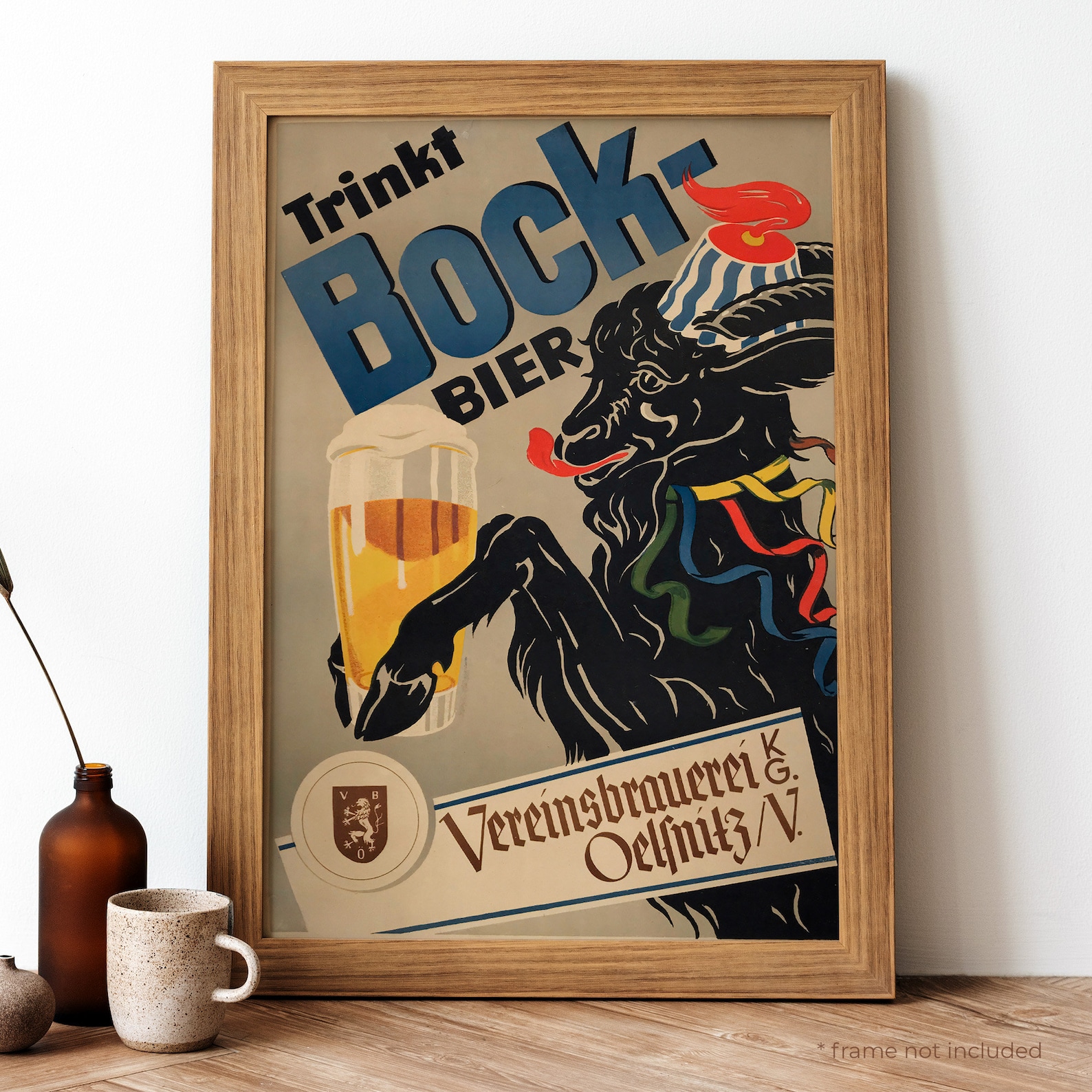 Trinkt Bockbier Vintage Poster German Beer Retro Print | Etsy