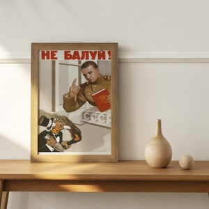 Cold War Vintage Poster, Cold War Retro Print, Cold War Soviet Print ...