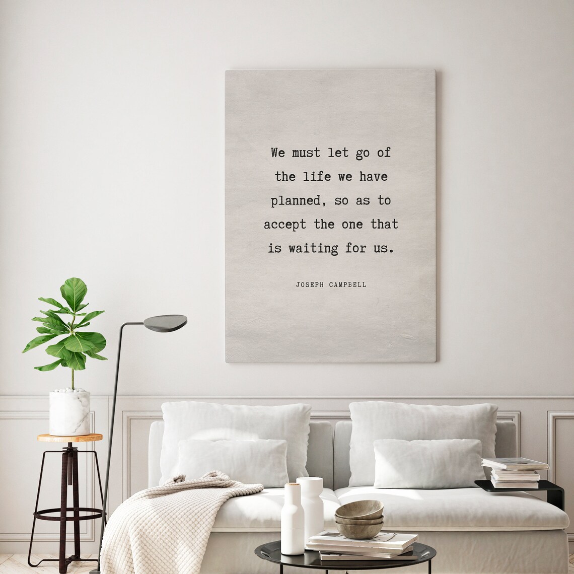Joseph Campbell We Must Let Go Quote Print - Vintage Canvas Print ...