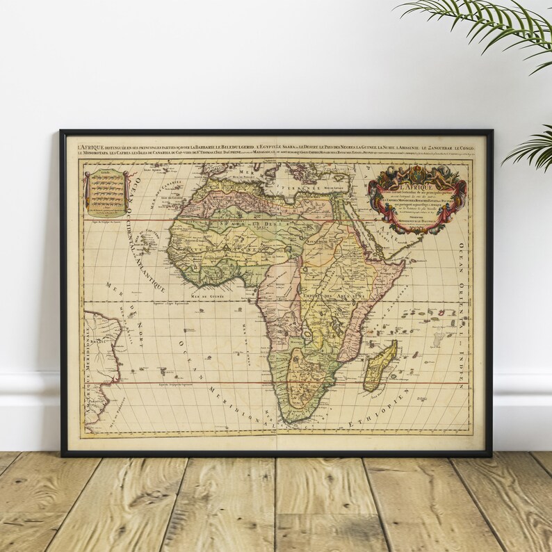 1692 Map of Africa by Alexis Hubert Jaillot 17th Century - Etsy