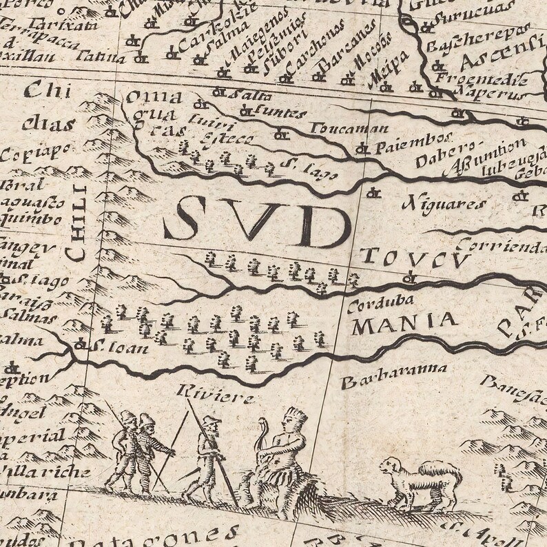 1646 Map of USA Antique Map of USA Old Map Vintage USA Map - Etsy