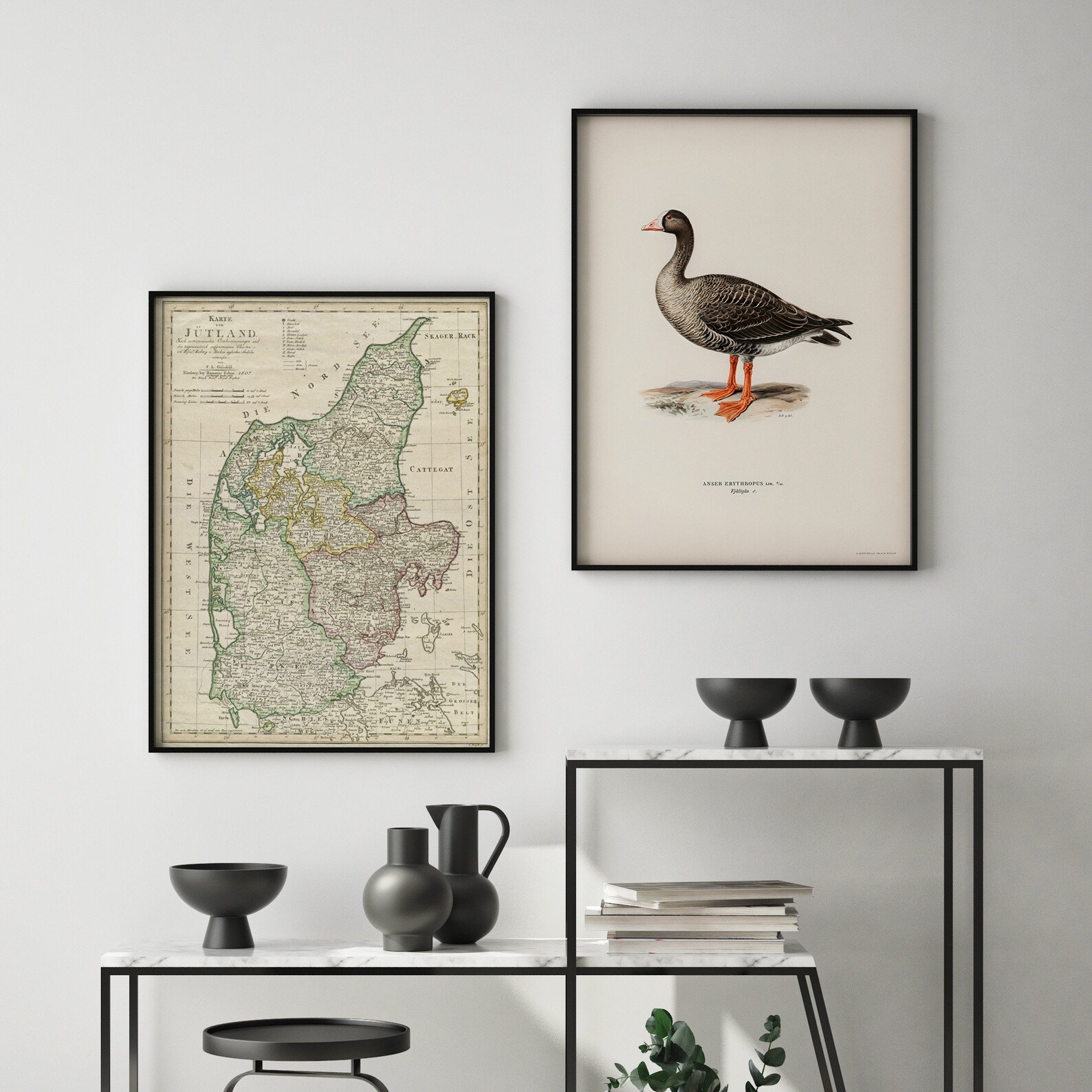 1871 Jutland Denmark Map Antique Map of Denmark Old Map of - Etsy