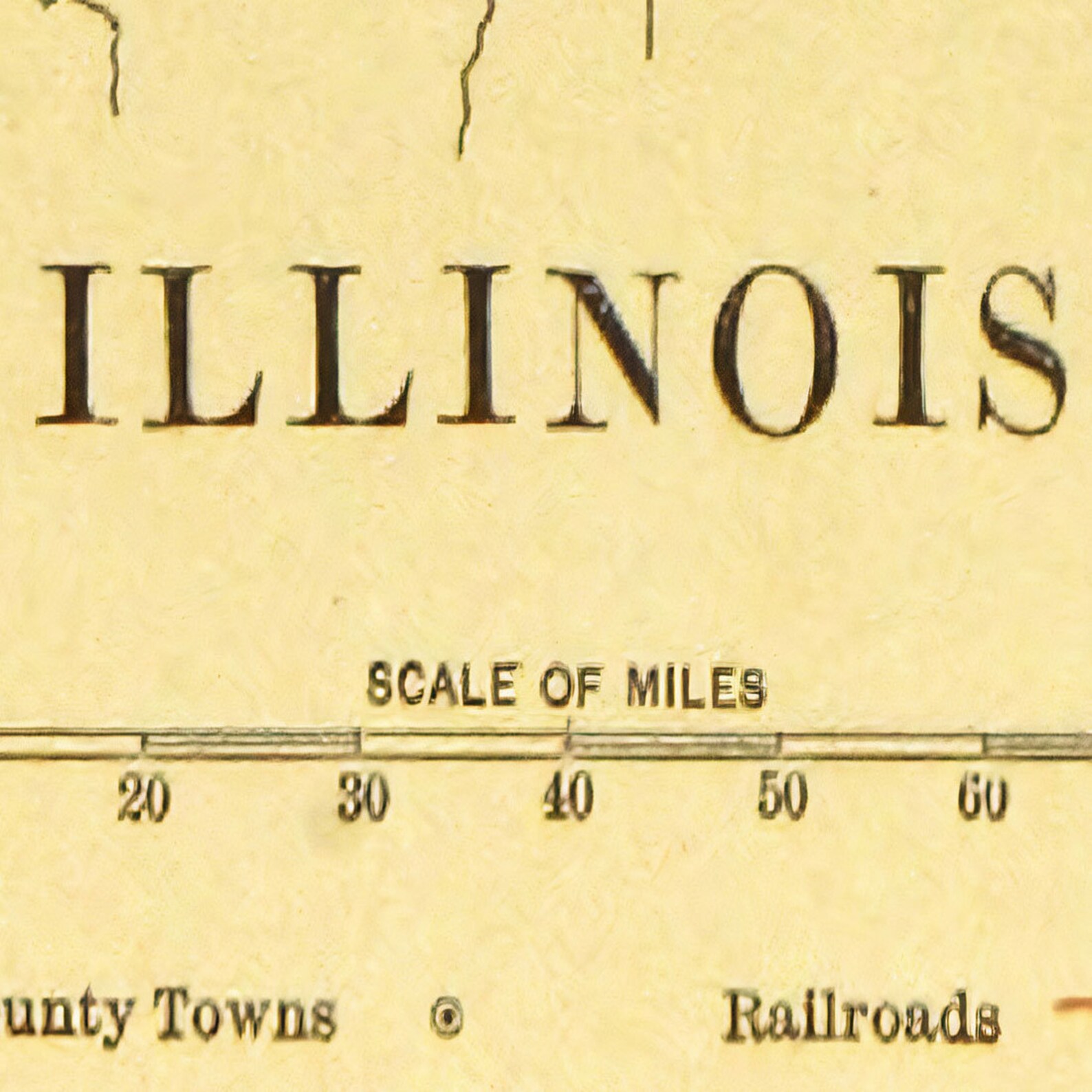Map of Illinois Historical Map of Illinois Antique Map of - Etsy
