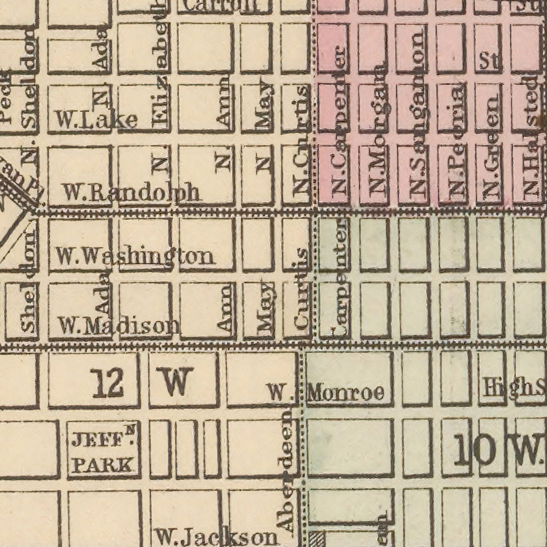 1885 Mitchell Map of Chicago Antique Map of Chicago Old - Etsy