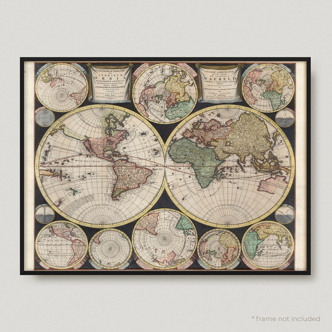 Plano del terremoto de 1696 Mapa antiguo del mundo del siglo - Etsy España