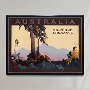 Australia Vintage Poster Australia Retro Print Vintage - Etsy
