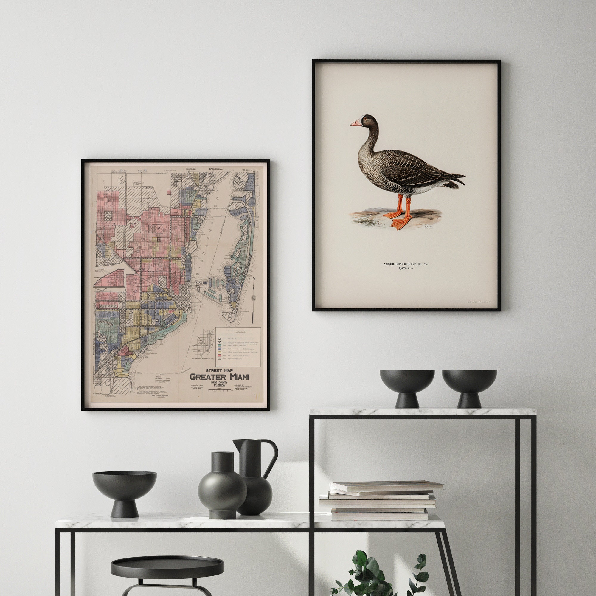 Street Map of Greater Miami Antique Map of Miami Old - Etsy